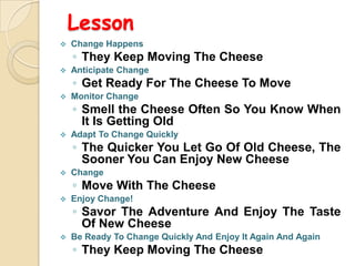 Who moved.my.cheese | PPT