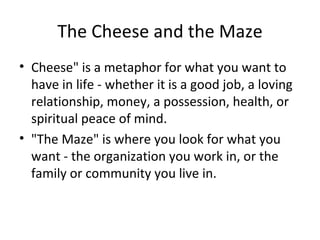 Who moved my cheese | PPT