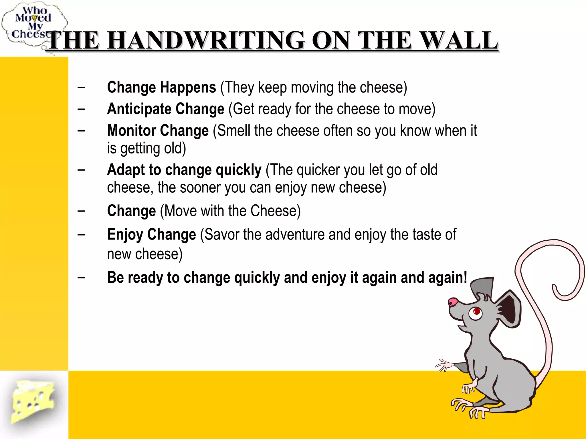 Who Moved My Cheese | PPT