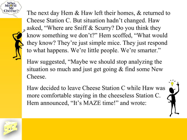 Who Moved My Cheese | PPT