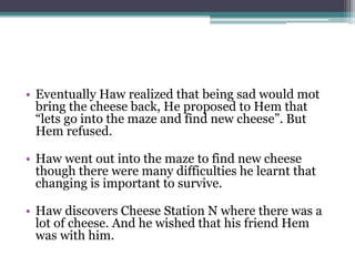 Who moved my cheese | PPT