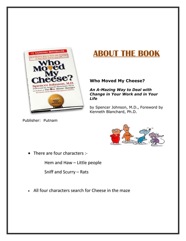 Who moved my cheese book review | DOC