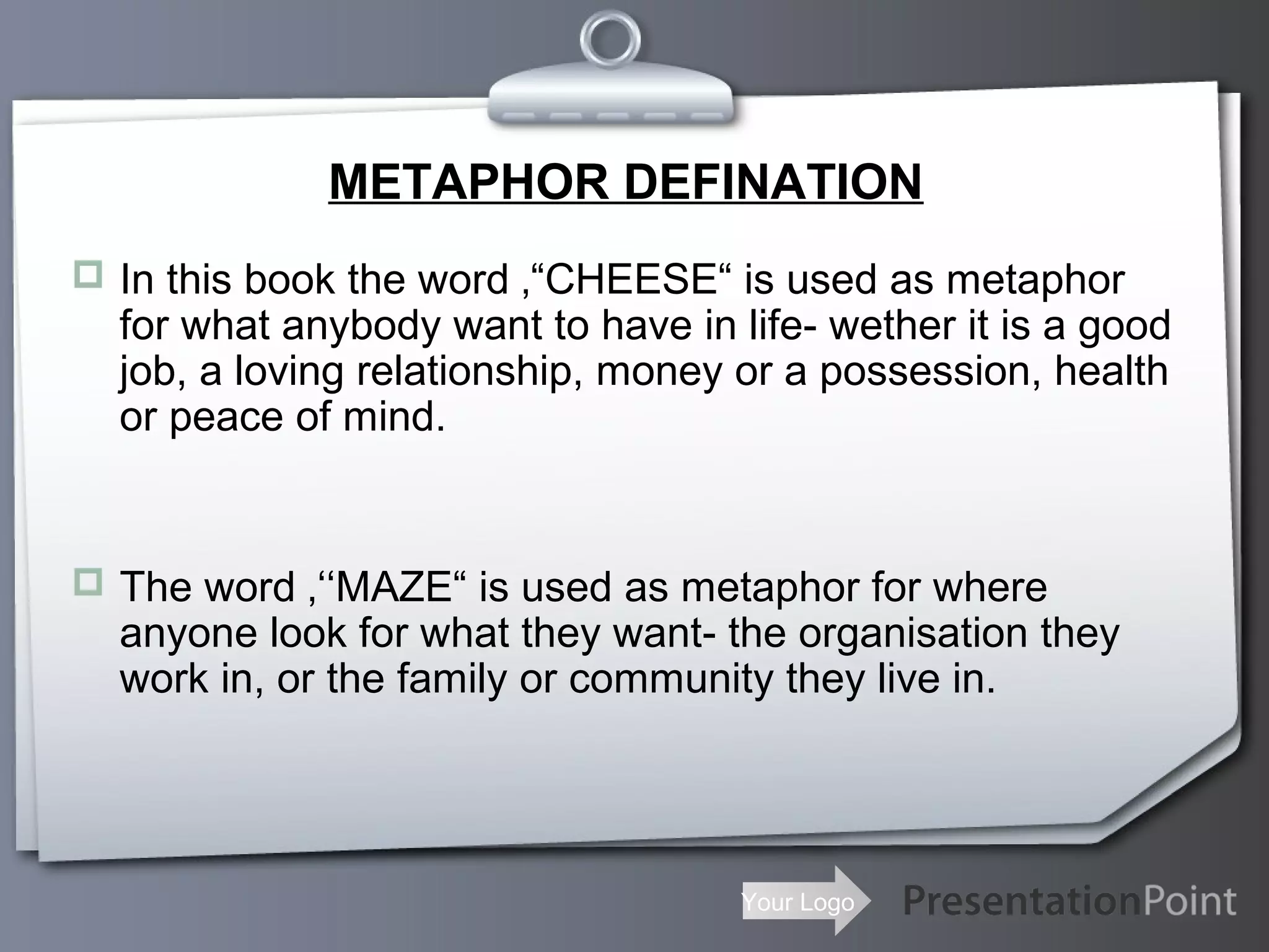 Who moved my cheese ppt | PPT