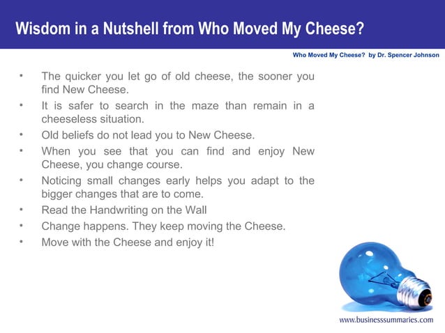 Who moved my cheese biz | PPS