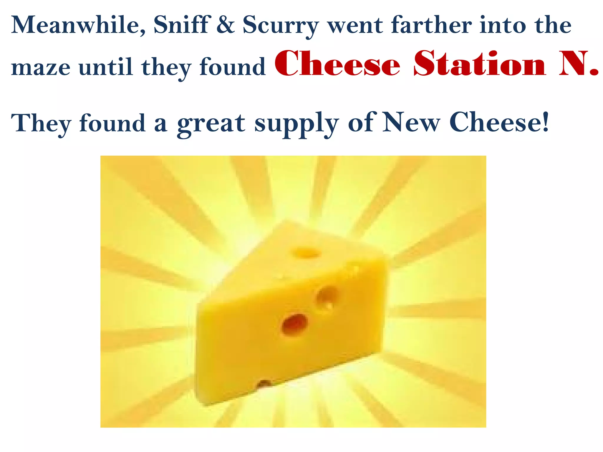Who moved my cheese? | PPT