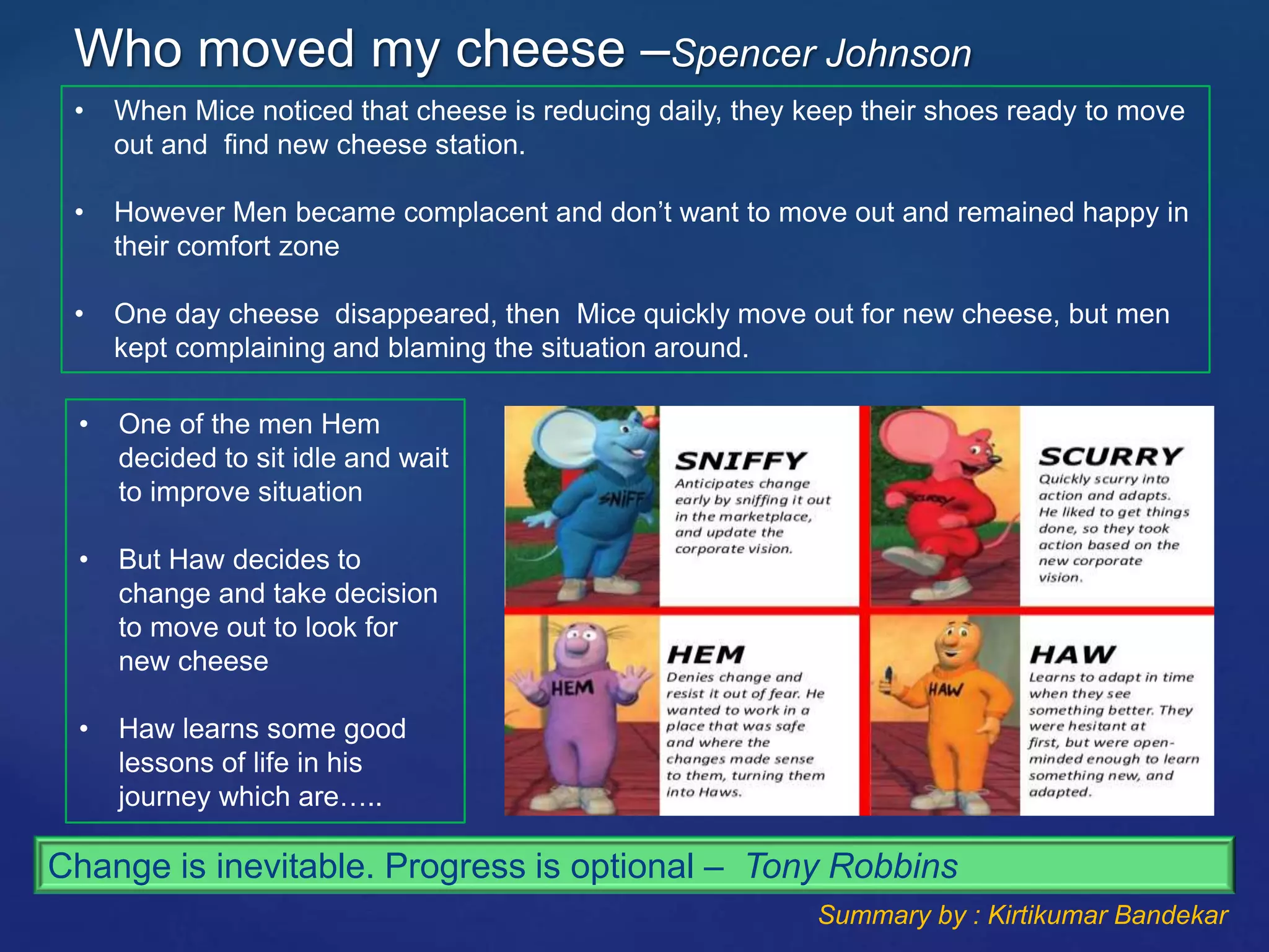 Who moved my cheese v1 | PPTX