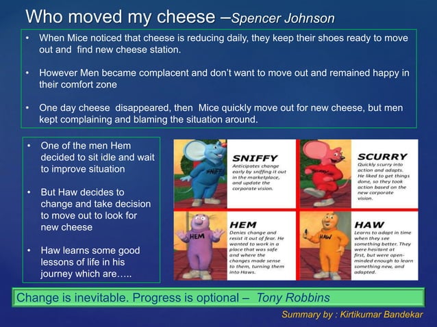 Who moved my cheese v1 | PPT