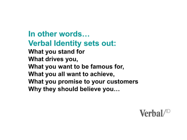 Who Needs Verbal Identity | PPTX