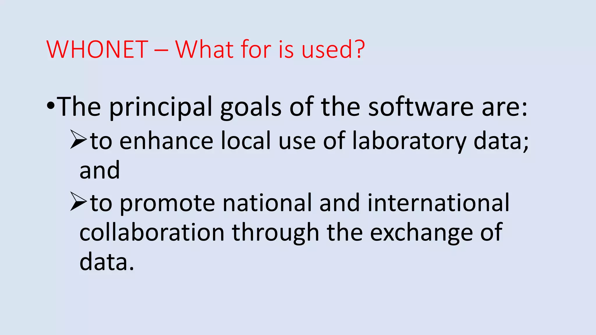 WHONET for antibiotic policy-Its installation and usage guide | PDF