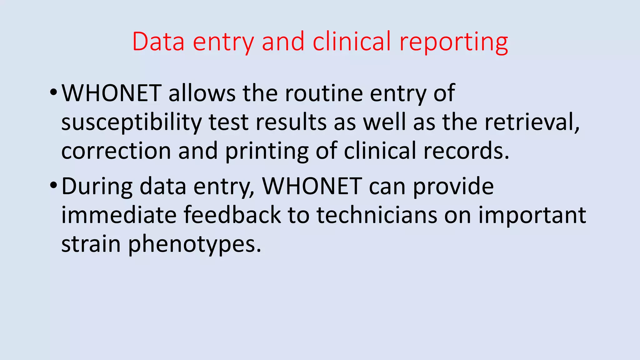 WHONET for antibiotic policy-Its installation and usage guide | PDF