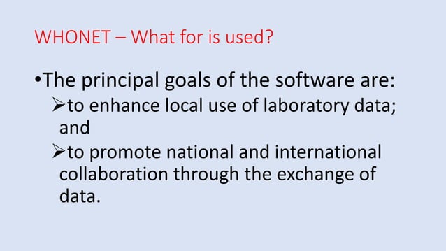 WHONET for antibiotic policy-Its installation and usage guide | PDF ...