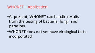 WHONET for antibiotic policy-Its installation and usage guide | PDF