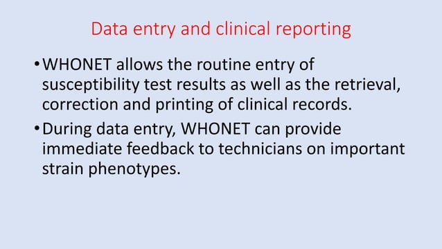 WHONET for antibiotic policy-Its installation and usage guide | PDF ...