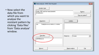 WHONET for antibiotic policy-Its installation and usage guide | PDF