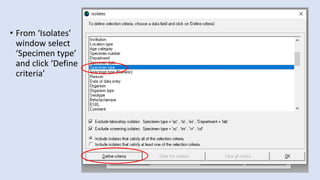 WHONET for antibiotic policy-Its installation and usage guide | PDF