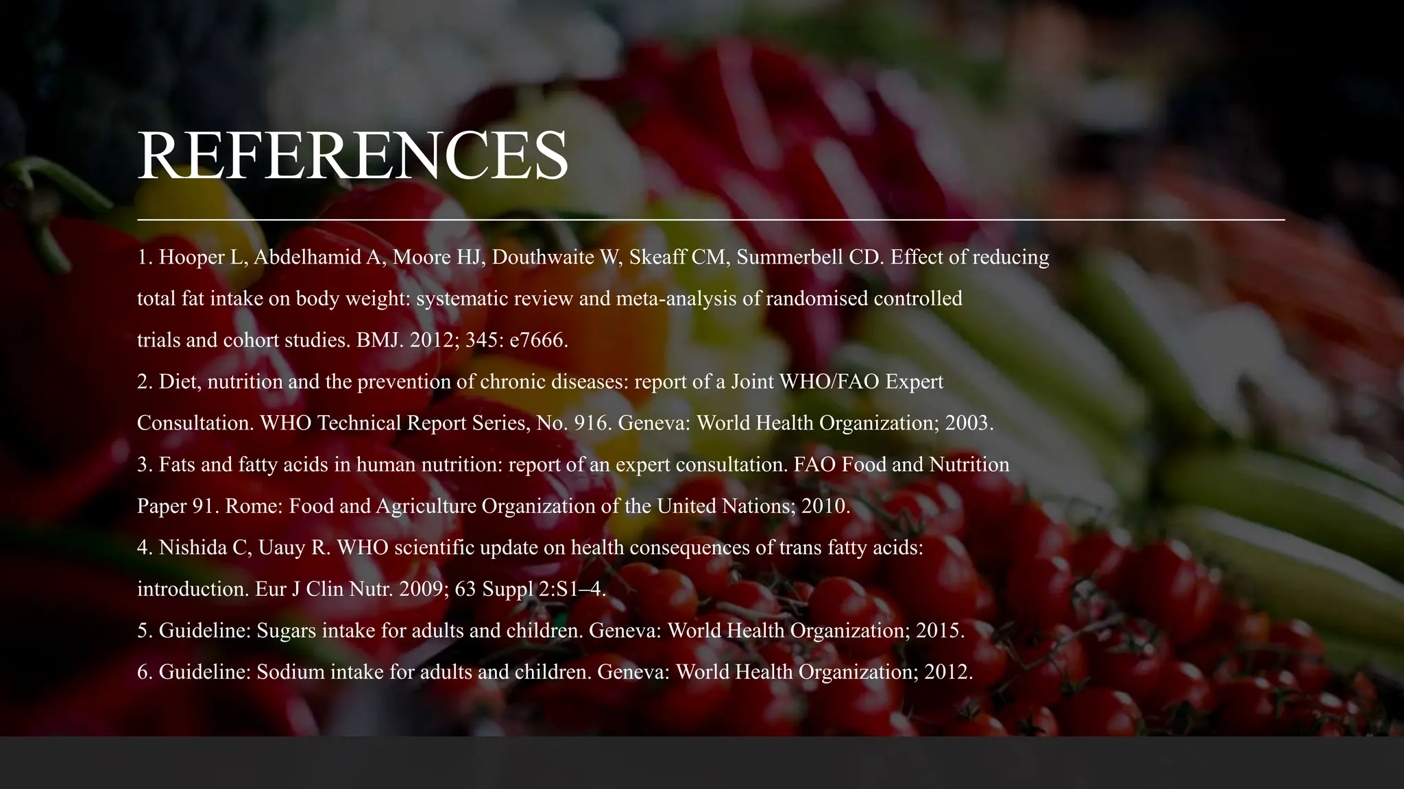 WHO Guidelines On Nutrition............. | PPTX