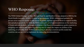 WHO Guidelines On Nutrition............. | PPTX