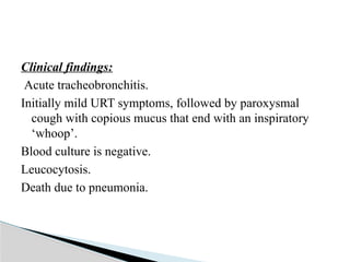 Whooping cough & cholera.pptx clinical microbiology | PPTX