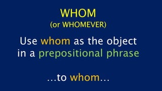 WHO OR WHOM? | PPTX
