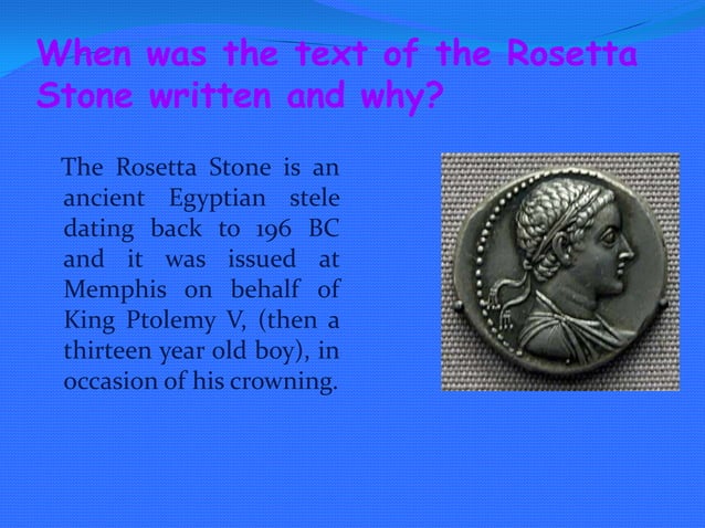 Who really owns the Rosetta Stone? English team | PPTX