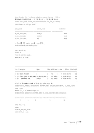 Bind Peeking 한계에 따른 Adaptive Cursor Sharing 등장_Wh oracle | PDF