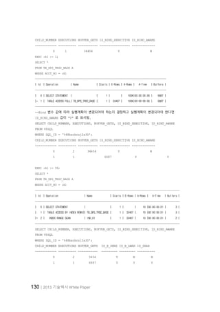 Bind Peeking 한계에 따른 Adaptive Cursor Sharing 등장_Wh oracle | PDF