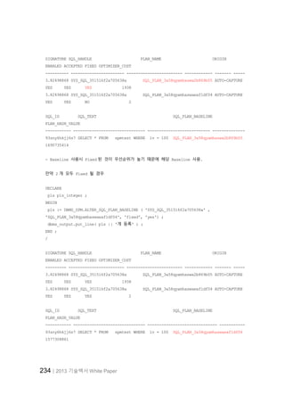 SQL PlAN MANAGEMENT 활용_Wh oracle | PDF