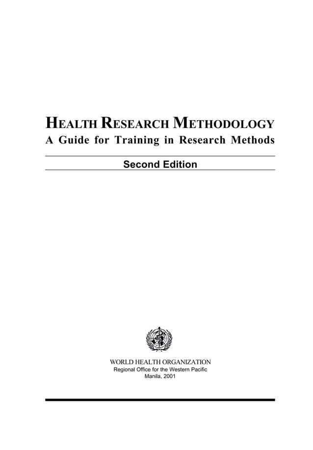 Who research method book | PDF