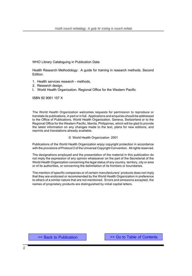 Who research method book | PDF