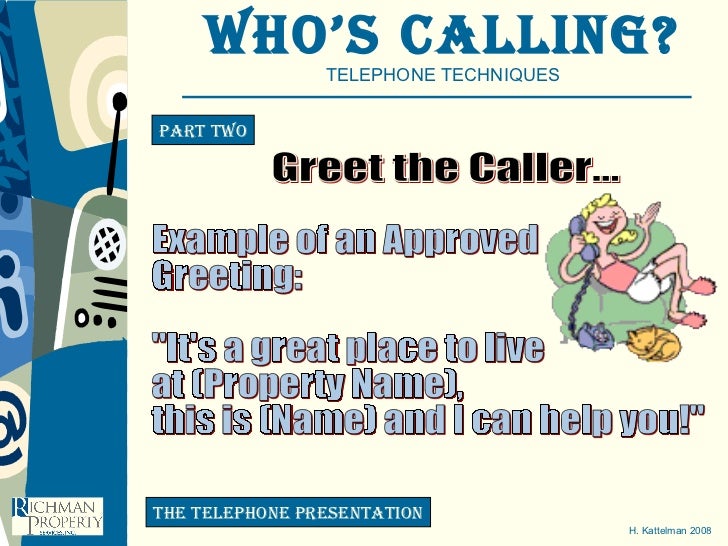Who\'s Calling - Telephone Techniques