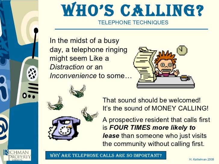 Who\'s Calling - Telephone Techniques