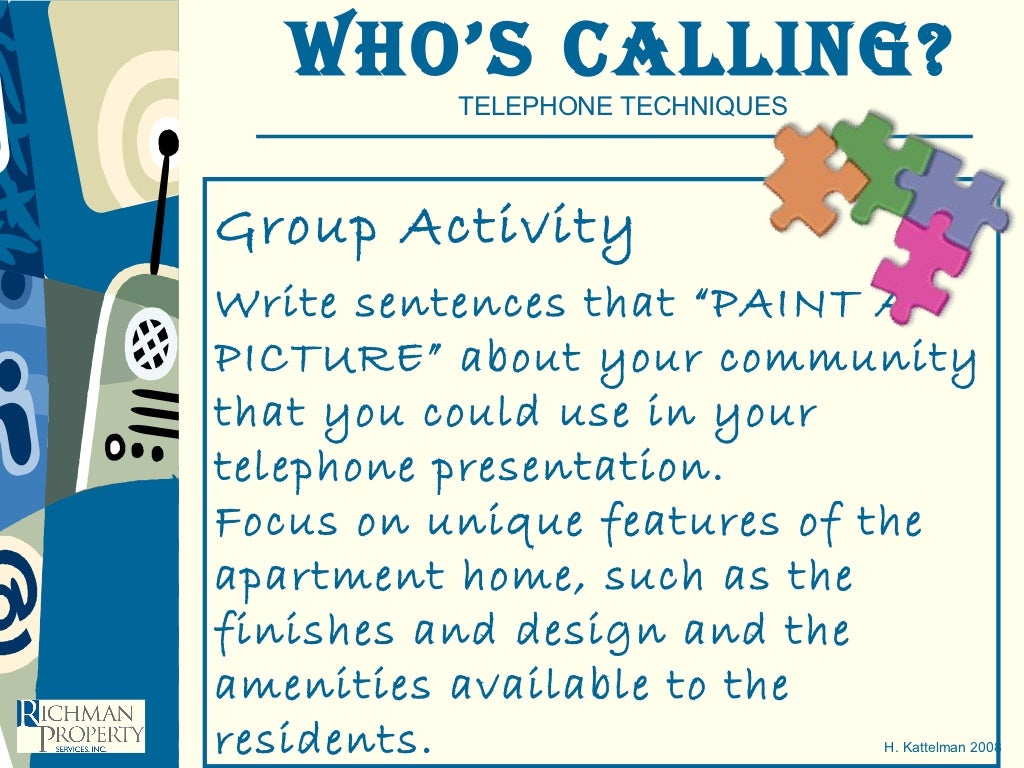 Who\'s Calling - Telephone Techniques