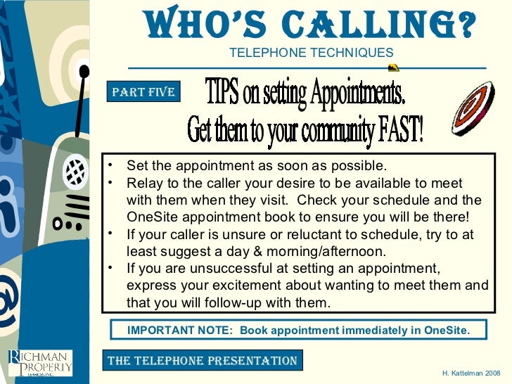 Who\'s Calling - Telephone Techniques