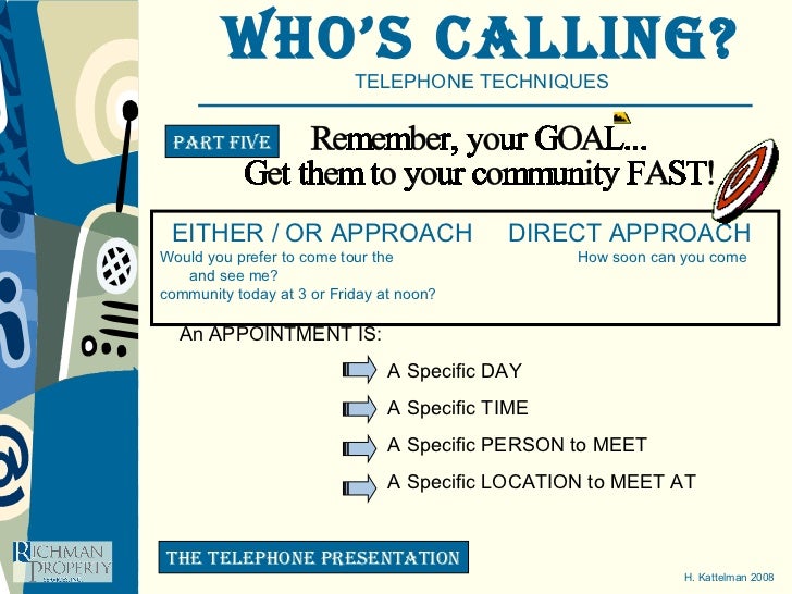 Who\'s Calling - Telephone Techniques