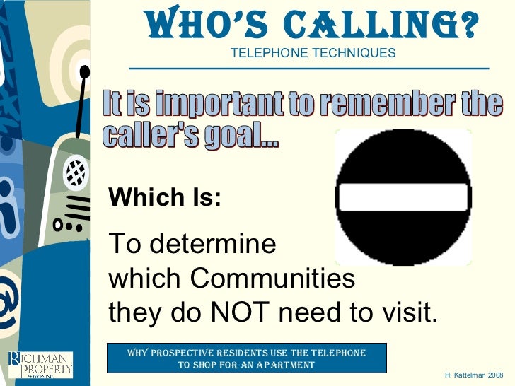 Who\'s Calling - Telephone Techniques