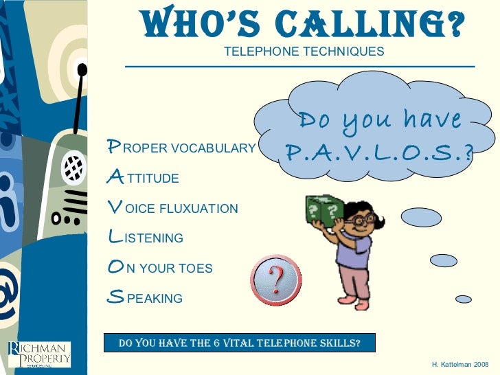 Who\'s Calling - Telephone Techniques