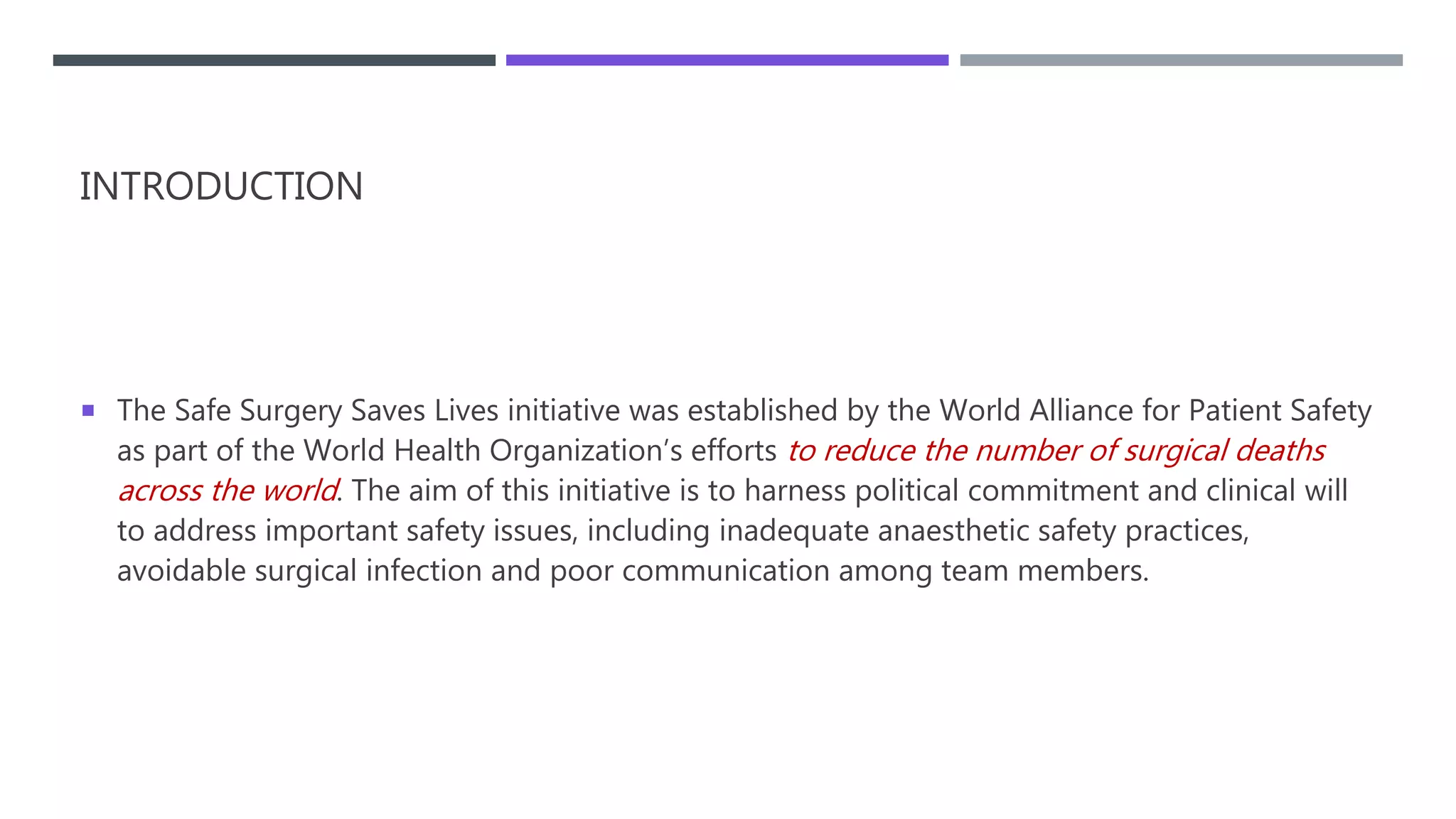 Who safe surgical practice guidelines | PPTX