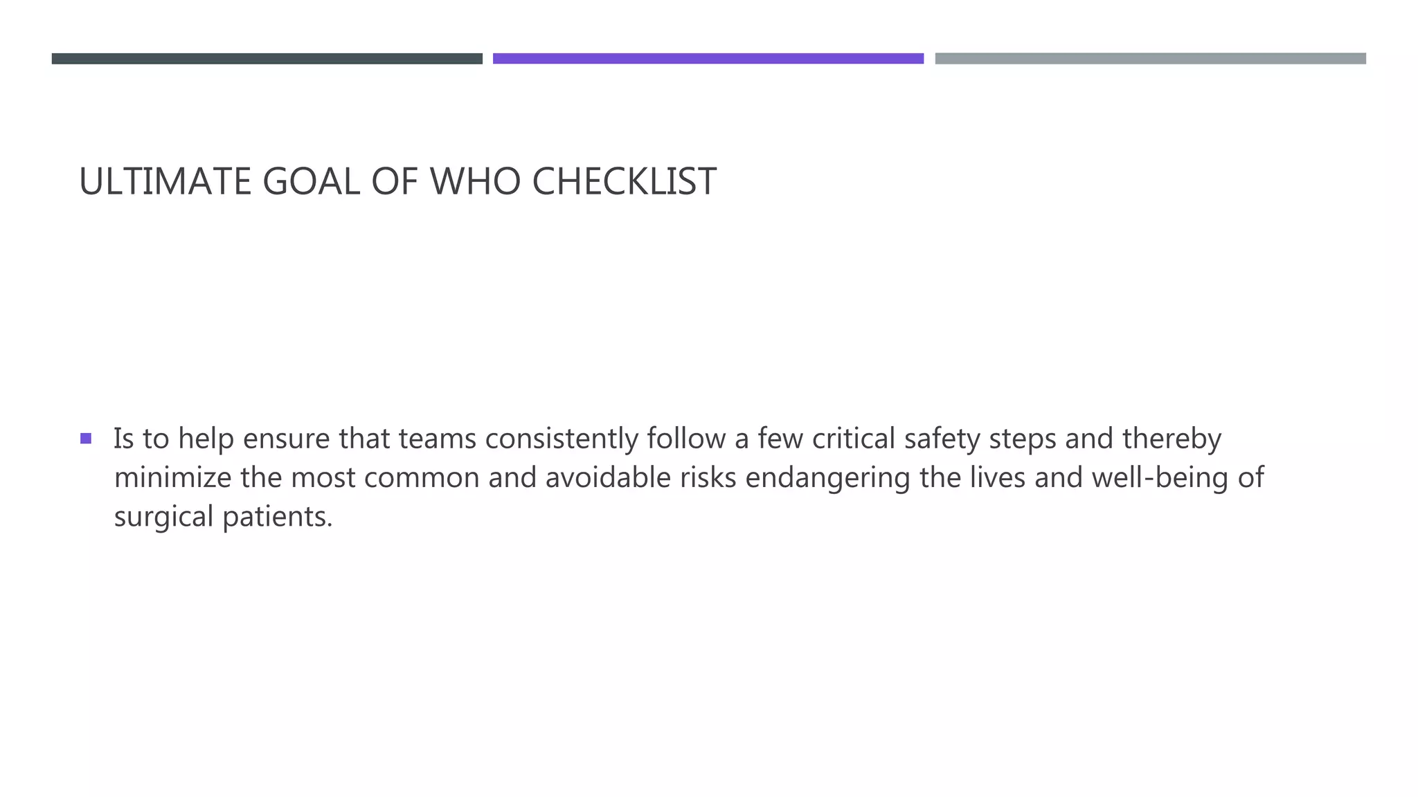 Who safe surgical practice guidelines | PPTX