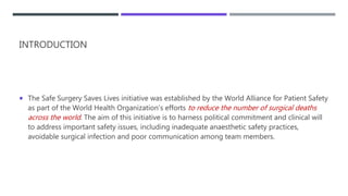 Who safe surgical practice guidelines | PPTX