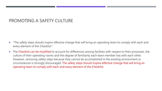 Who safe surgical practice guidelines | PPTX