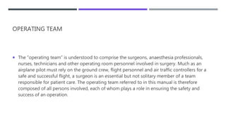 Who safe surgical practice guidelines | PPTX