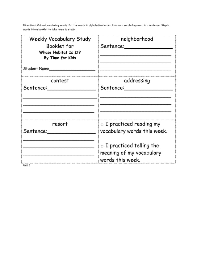 Whose Habitat Is It? Vocabulary ABC | PDF