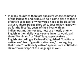World Englishes_Spread of English_Whos language | PPTX