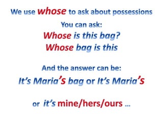 Whose and possessive 'S | PPT