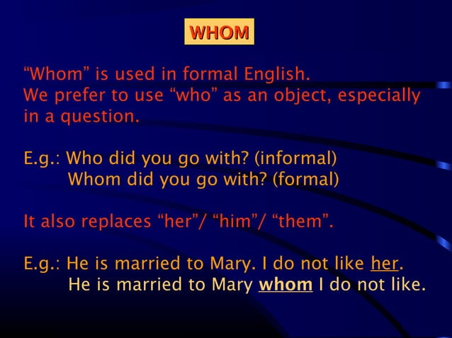 Whose,who, whom | PPT