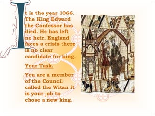 Who should be king? (Battle of Hastings) | PPTX