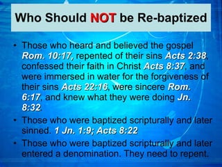 Who Should Be Re Baptized | PPT