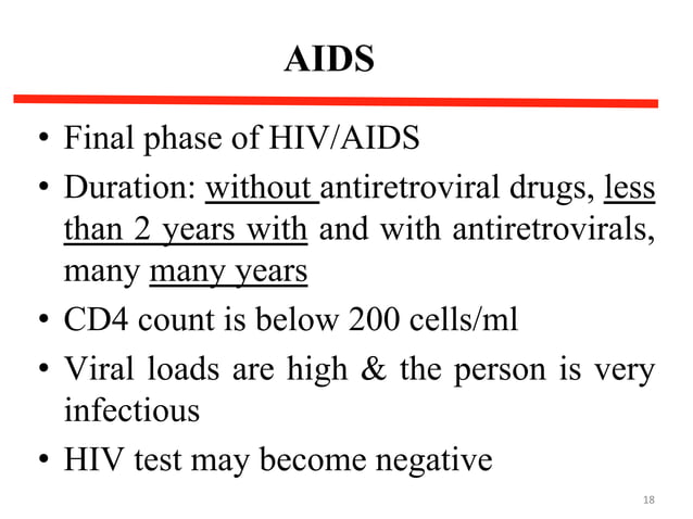 WHO Staging of HIV and AIDS.ppt | Infectious Diseases | Diseases and ...