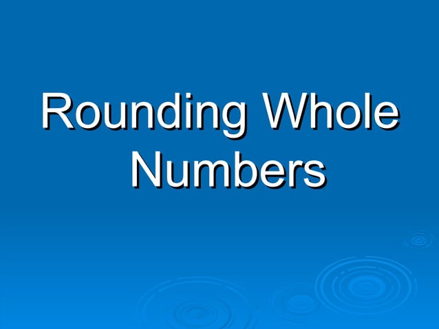 Whos The Boss Rounding | PPT