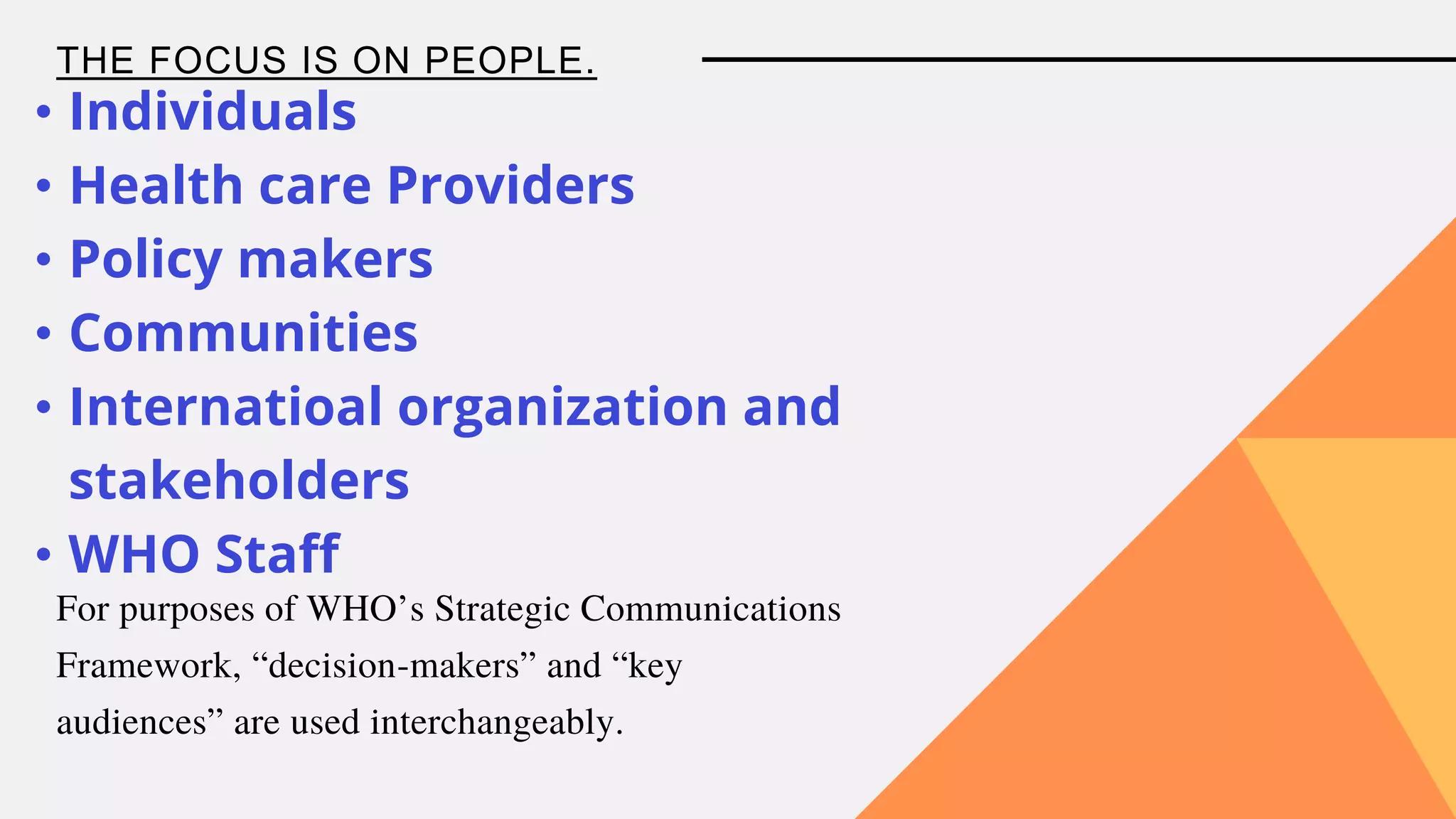 Who strategic communication framework | PPTX